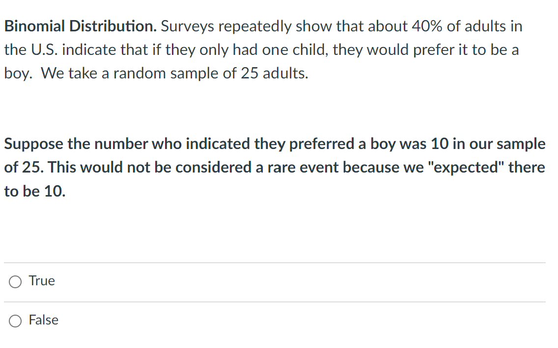 Solved Binomial Distribution. Surveys repeatedly show that | Chegg.com