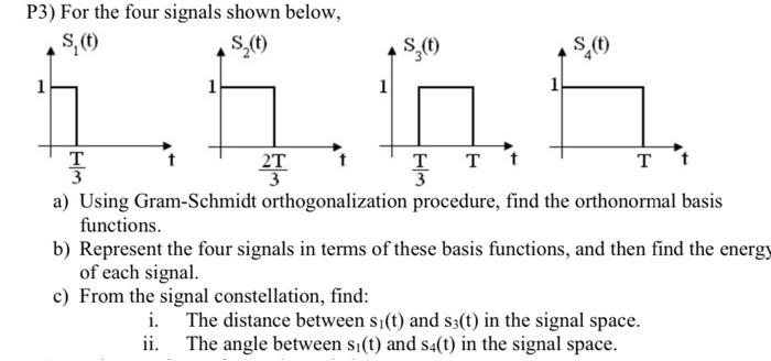 Solved P3) For the four signals shown below, a) Using | Chegg.com