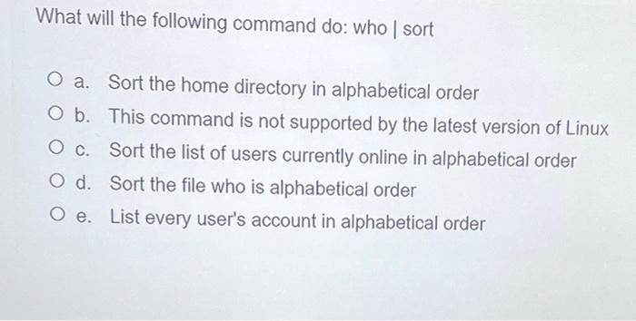 Solved What symbol is used to append standard output to a | Chegg.com