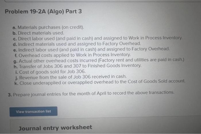 Solved Required information Problem 19-2A (Algo) Computing | Chegg.com