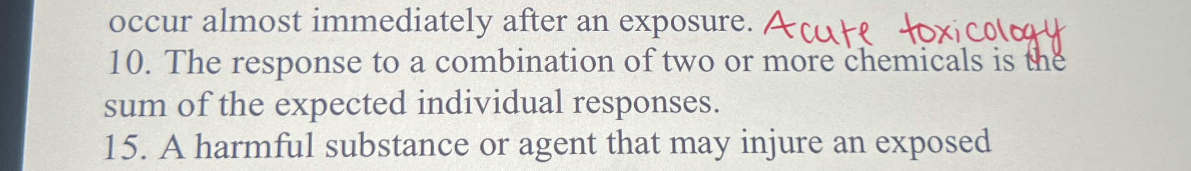 Solved occur almost immediately after an exposure. Acute | Chegg.com
