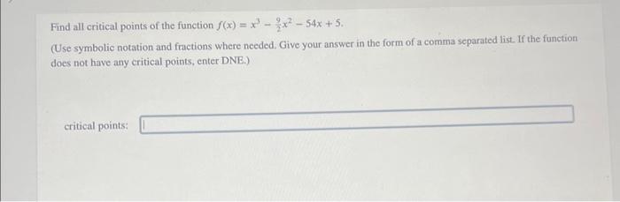 Solved Find all critical points of the function | Chegg.com