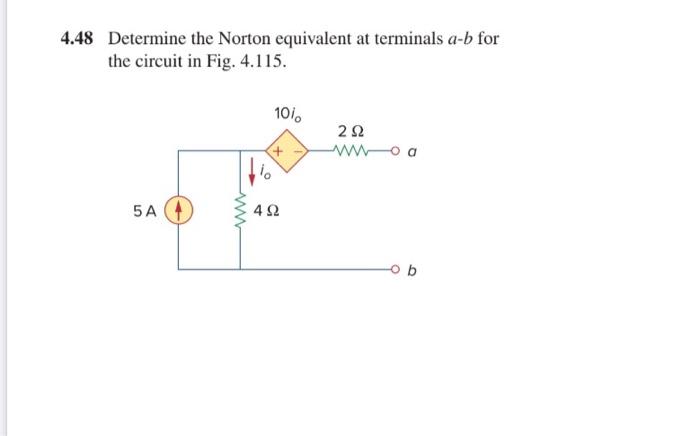 Solved 4.4 Use linearity to determine i, in the circuit of | Chegg.com