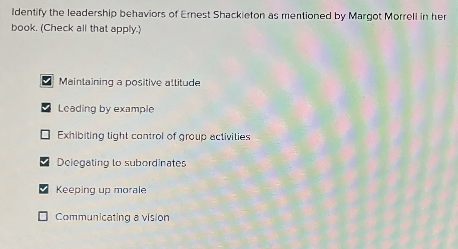 Solved Identify the leadership behaviors of Ernest | Chegg.com