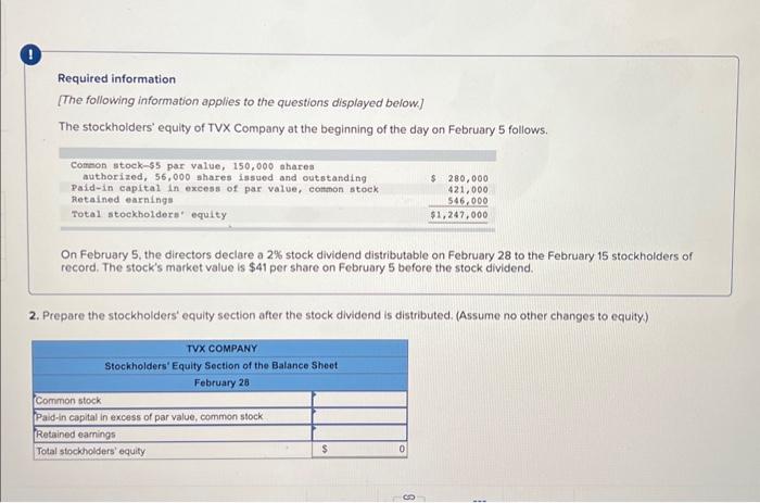Solved 1 Required information [The following information | Chegg.com