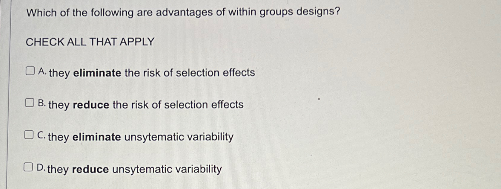 Solved Which of the following are advantages of within | Chegg.com