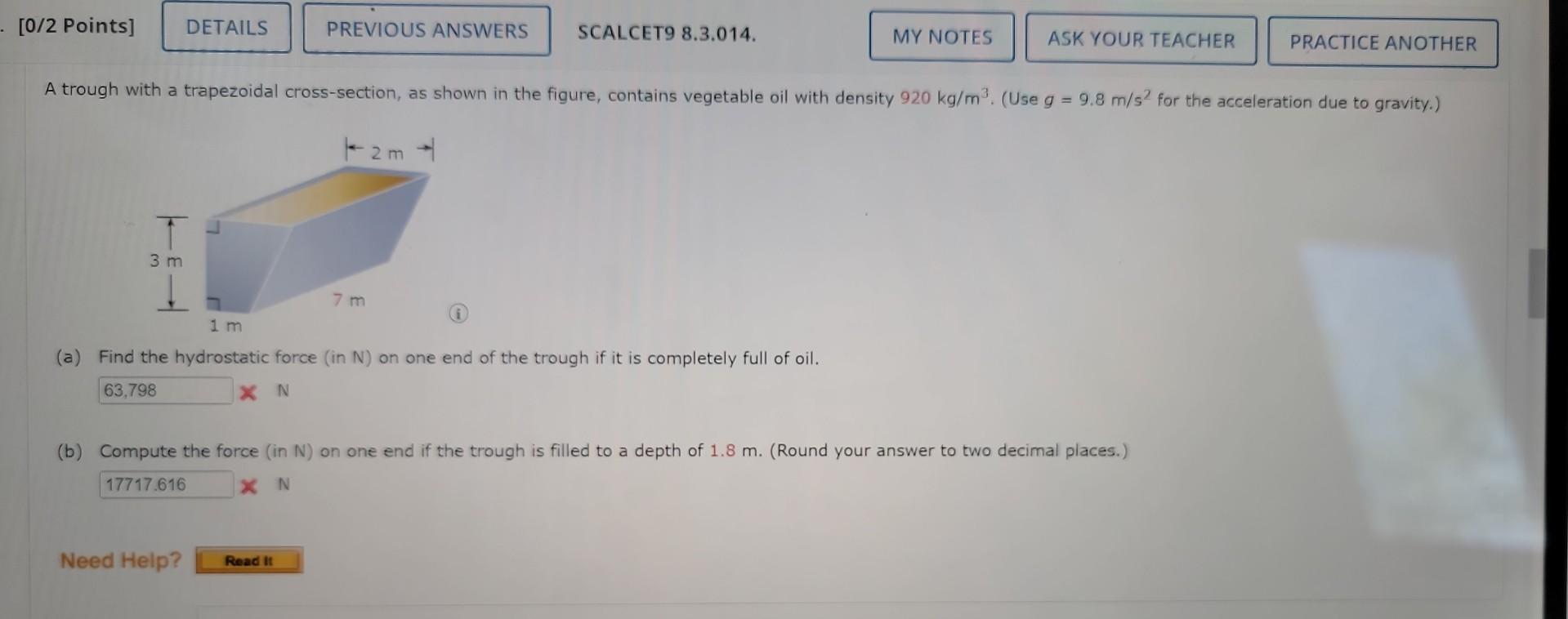 A trough with a trapezoidal cross-section, as shown | Chegg.com