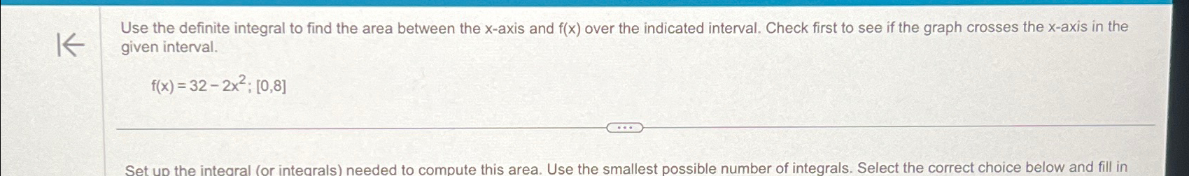 Solved Use the definite integral to find the area between | Chegg.com