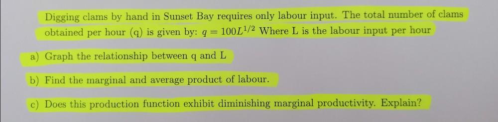 Solved Hi Explain to me what is dq/dl and how to get MPL and | Chegg.com