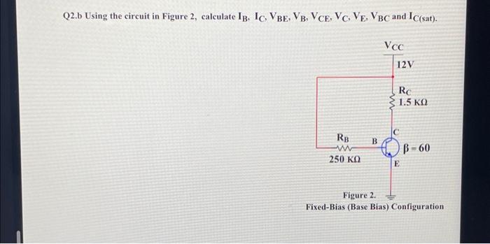 Solved Q2.b Using the circuit in Figure 2, calculate | Chegg.com