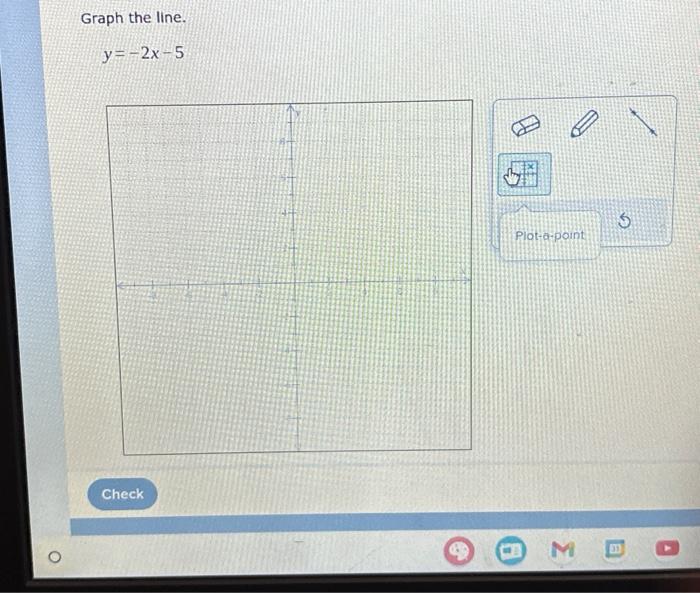 Graph the line. y=−2x−5 | Chegg.com