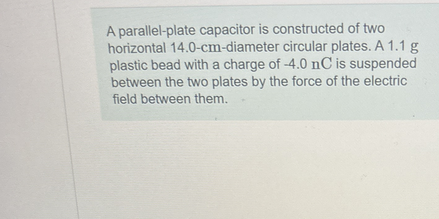 Solved A parallel-plate capacitor is constructed of two | Chegg.com