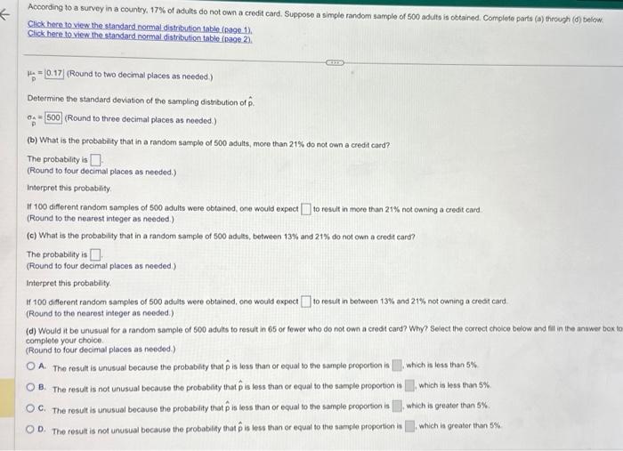 Solved Click here to viow the standard normal distribution | Chegg.com