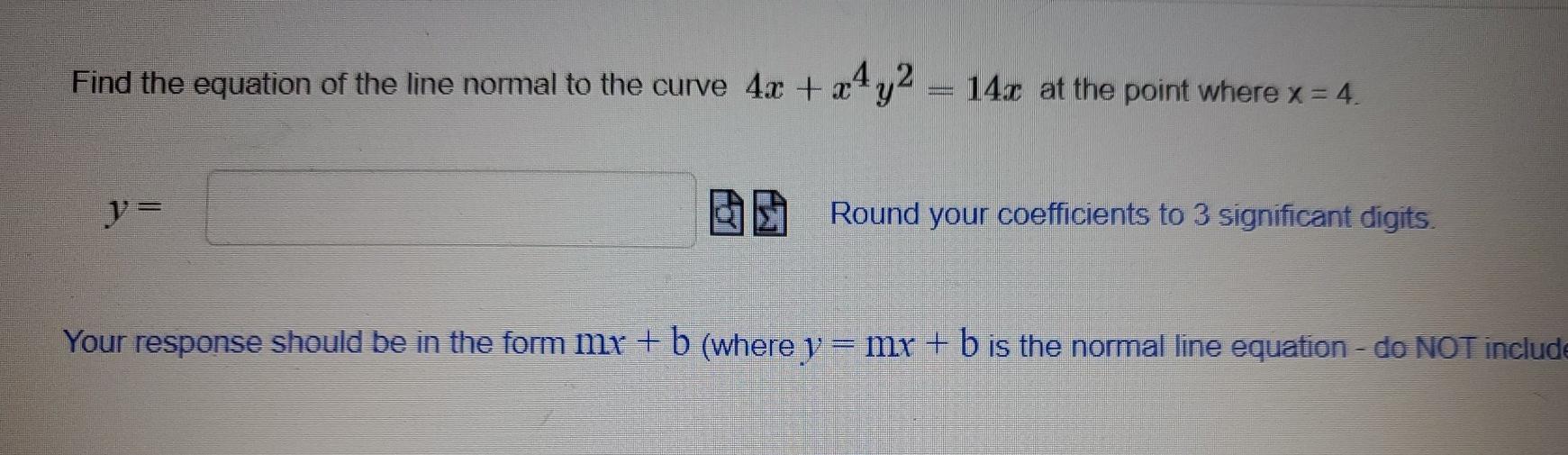 Solved Find the equation of the line normal to the curve 4x | Chegg.com
