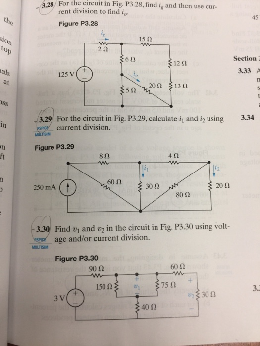 Solved 1.28 For the circuit in Fig. P3.28, find ig and then | Chegg.com