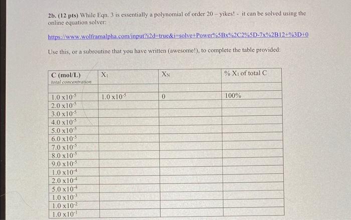 Solved 2b. (12 pts) While Eqn. 3 is essentially a polynomial | Chegg.com