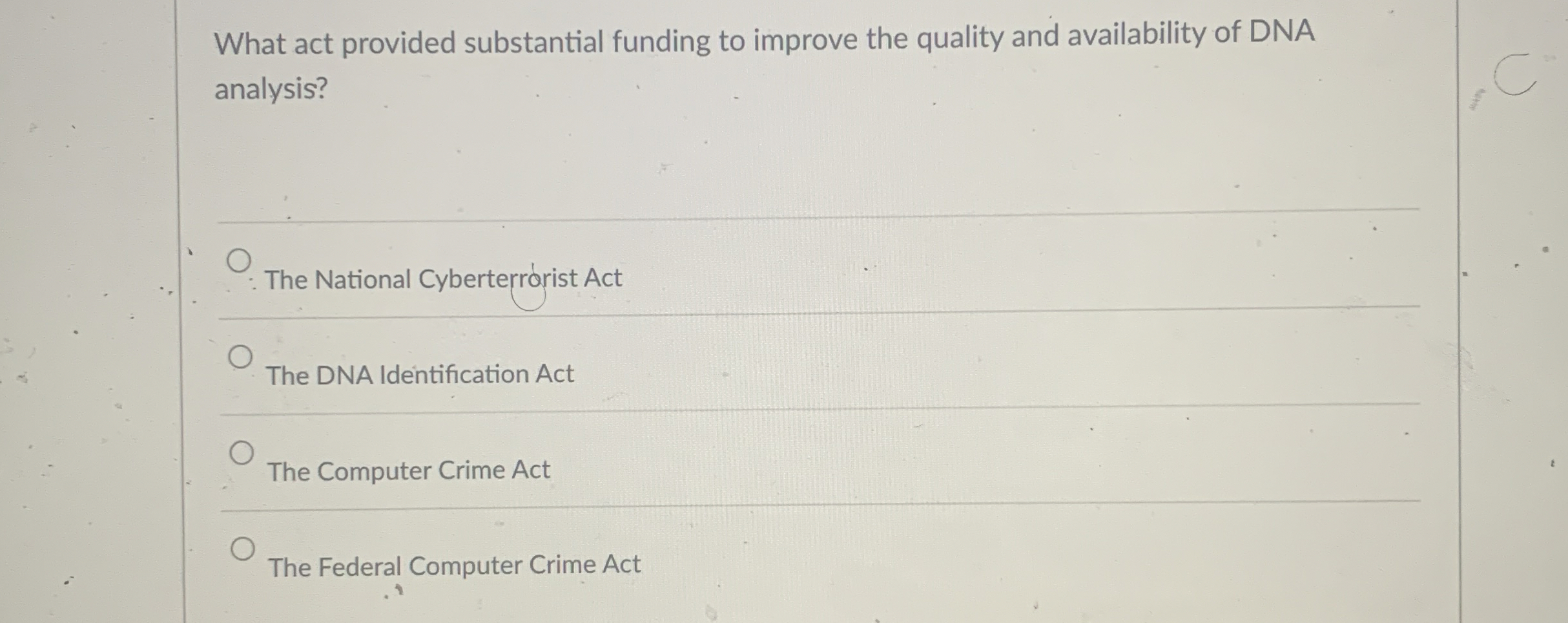 Solved What act provided substantial funding to improve the | Chegg.com