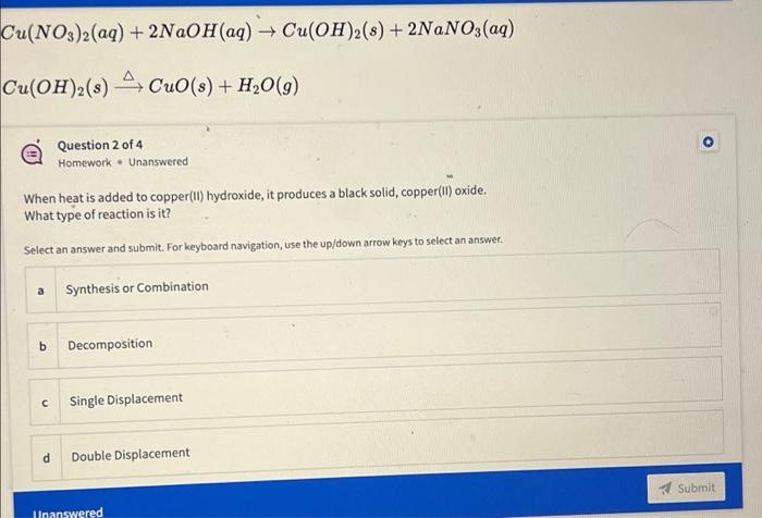 Solved __Cu(s) +_HNO3(aq) → Cu(NO3)2(aq) + _NO₂(g) + H₂O(1) | Chegg.com