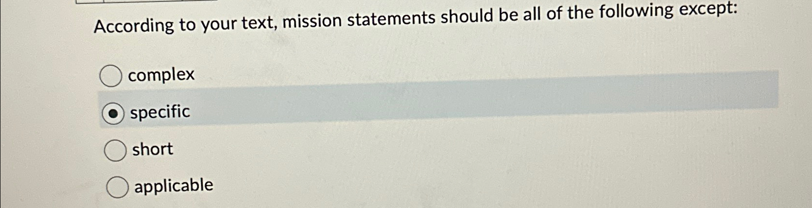 Solved According to your text, mission statements should be | Chegg.com
