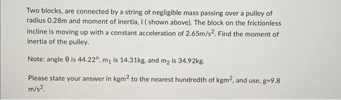 Solved A Question 13 (1 point) Retake questionTwo blocks, | Chegg.com