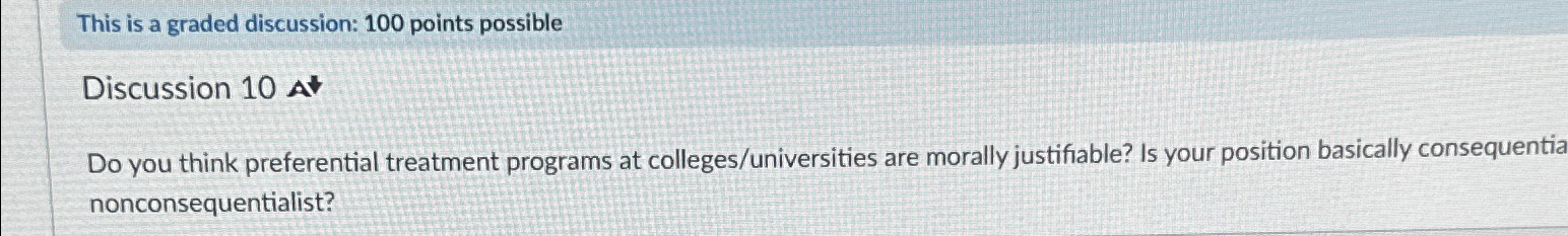 Solved This is a graded discussion: 100 ﻿points | Chegg.com