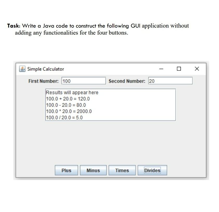 Task: Write a Java code to construct the following | Chegg.com