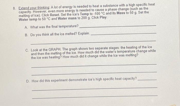 3. Experiment Use the Gizmo to determine the final | Chegg.com
