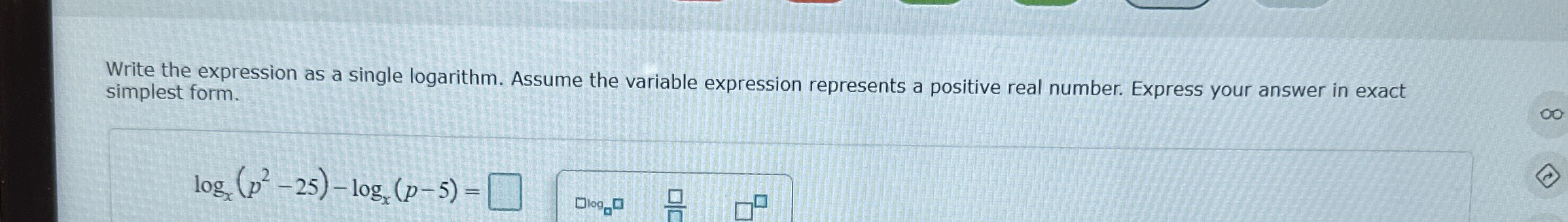 Solved Write The Expression As A Single Logarithm Assume 4548