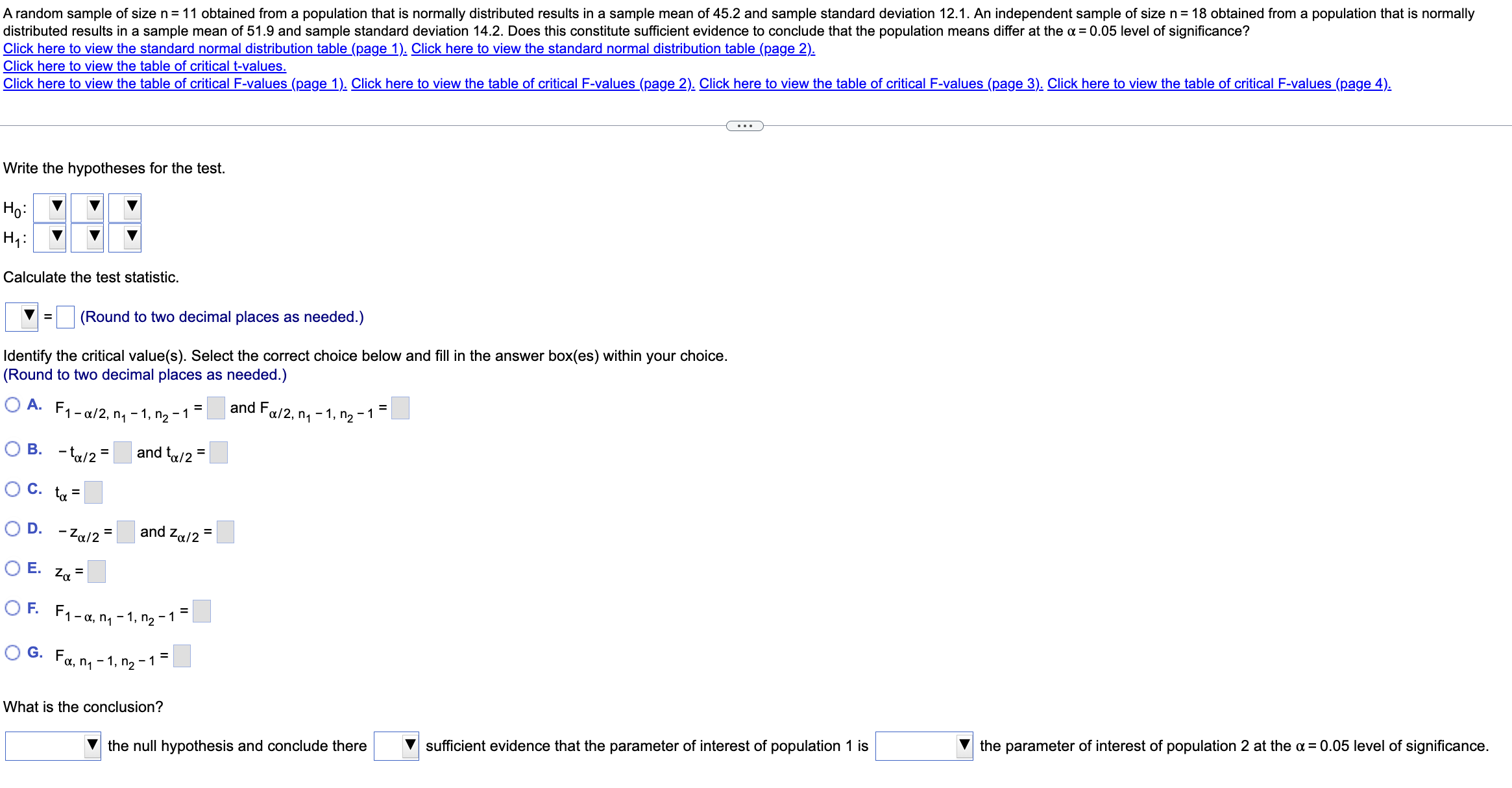 Solved distributed results in a sample mean of 51.9 ﻿and | Chegg.com