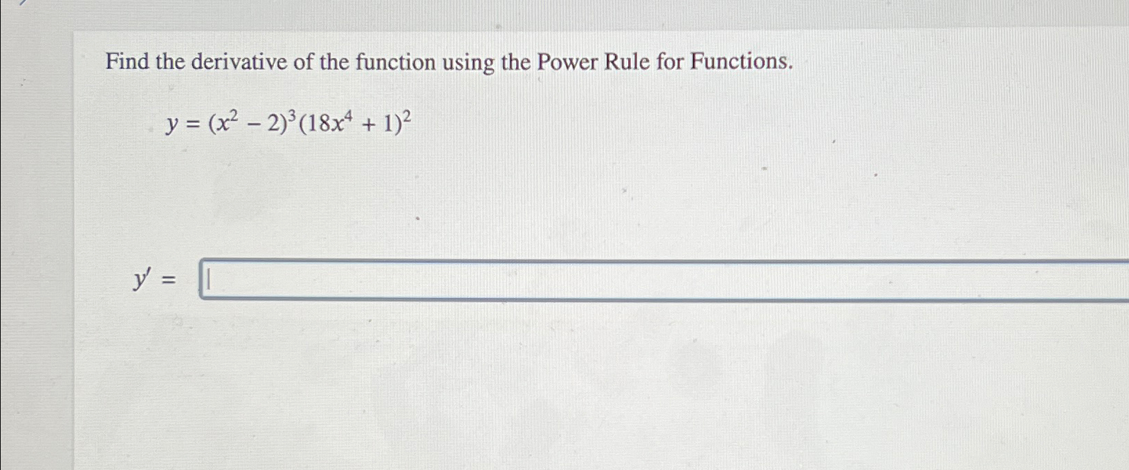 Solved Find the derivative of the function using the Power | Chegg.com