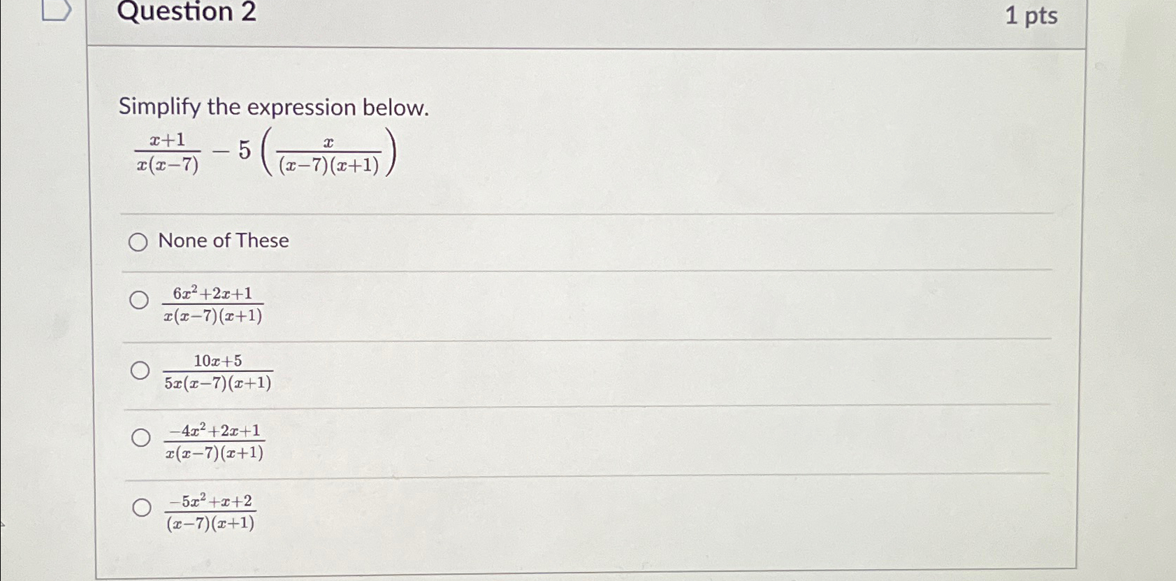 Solved Question 21 ﻿ptsSimplify the expression | Chegg.com