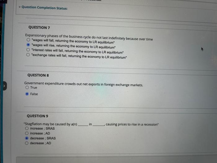 Solved Expansionary phases of the business cycle do not last | Chegg.com