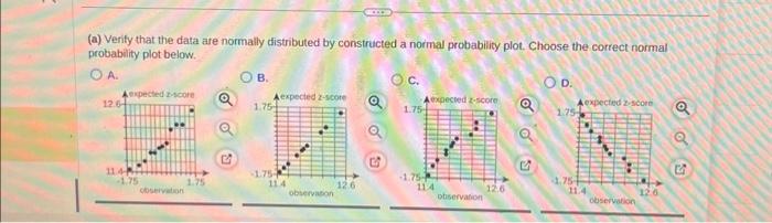 Solved Are the data normally distributed? Yes No (b) | Chegg.com