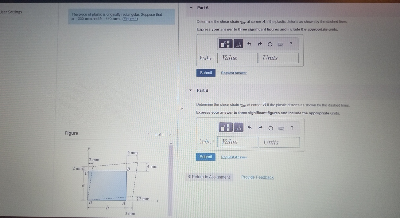 Solved Part AThe piece of plastic is originally rectangular. | Chegg.com