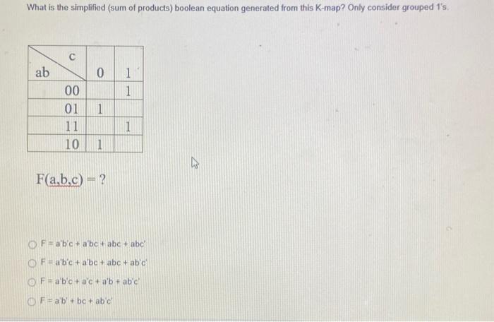 Solved What is the simplified (sum of products) boolean | Chegg.com
