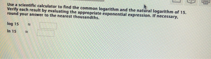 Solved Use a scientific calculator to find the common | Chegg.com