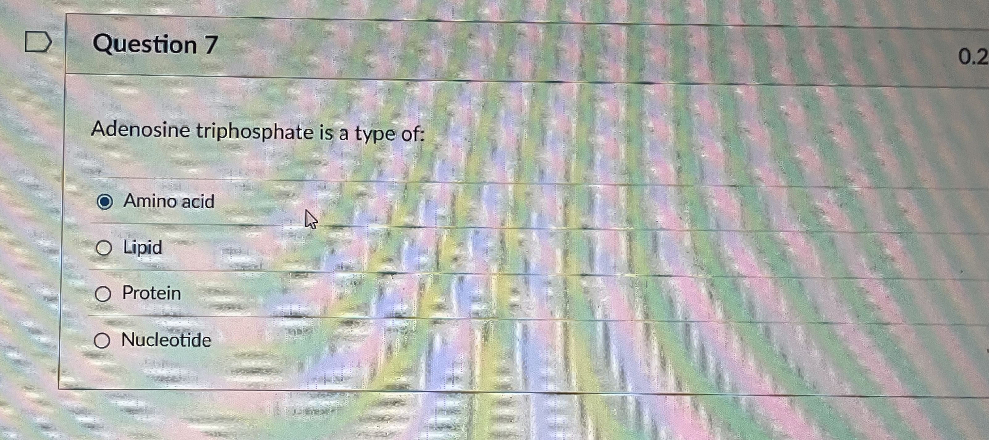 Solved Question 70.2Adenosine triphosphate is a type | Chegg.com