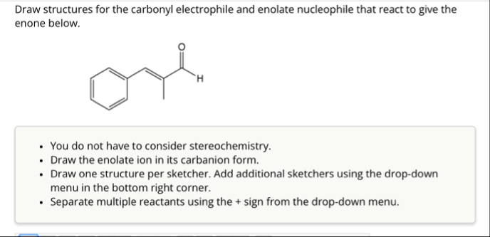 Solved Draw structures for the carbonyl electrophile and | Chegg.com
