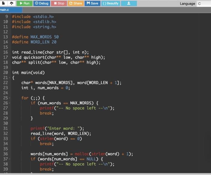 Solved Modify the inventory.c program below : The p (print) | Chegg.com