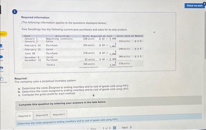 Solved oped ook sk rint rences ! Required information [The | Chegg.com