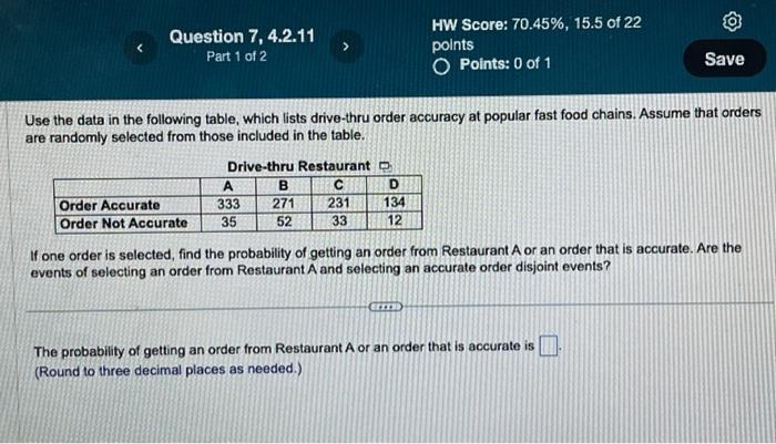 Solved Use the data in the following table, which lists | Chegg.com