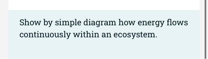 Solved Show by simple diagram how energy flows continuously | Chegg.com