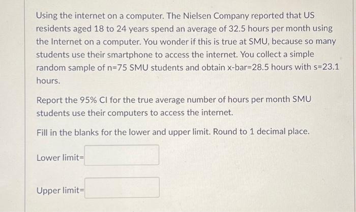 Solved Using the internet on a computer. The Nielsen Company | Chegg.com