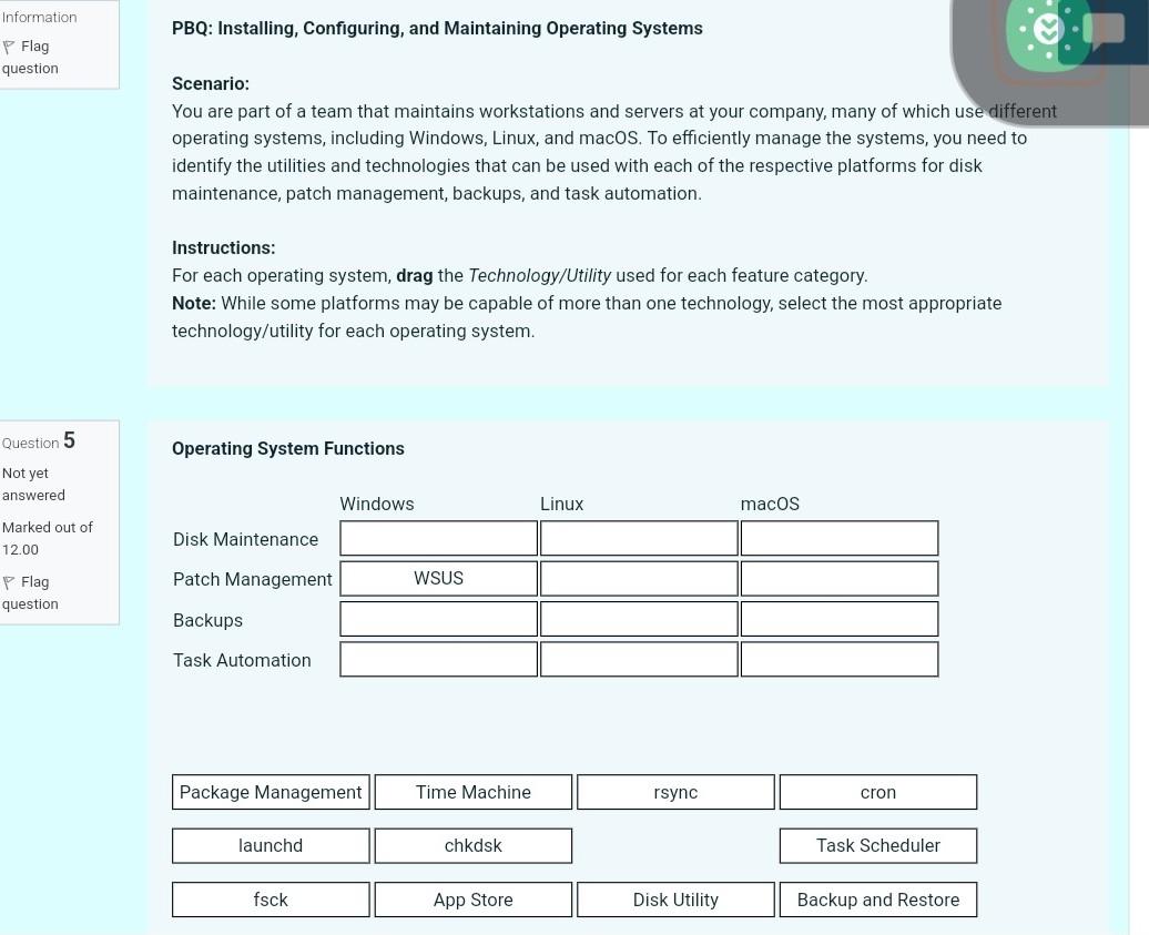 Solved Information Flag question Question 5 Not yet answered | Chegg.com