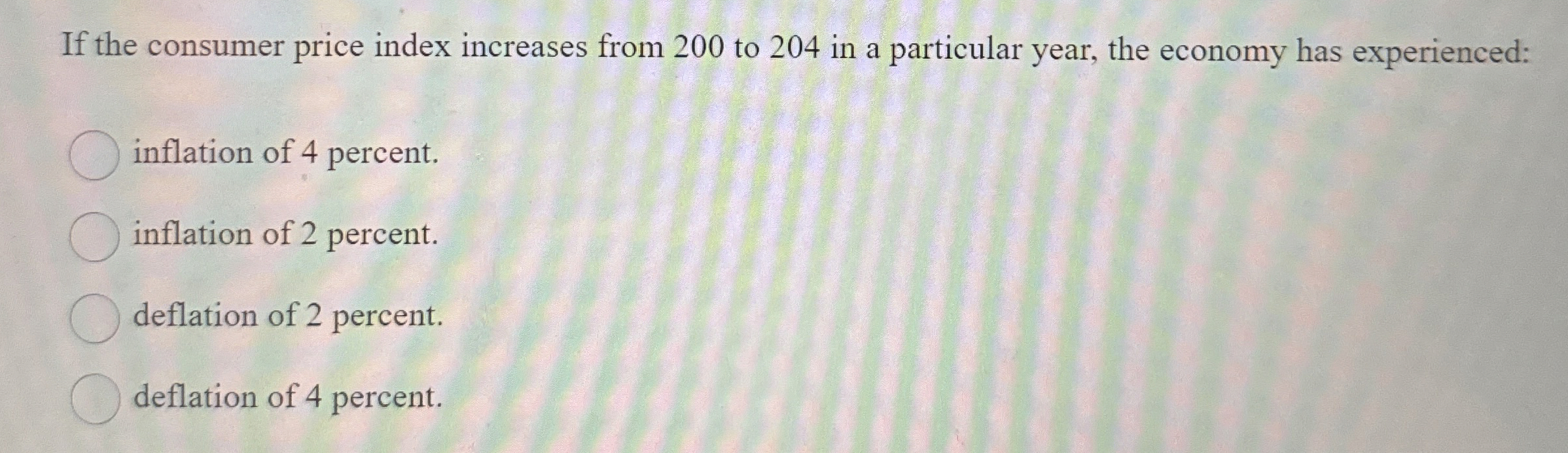 Solved If the consumer price index increases from 200 ﻿to | Chegg.com