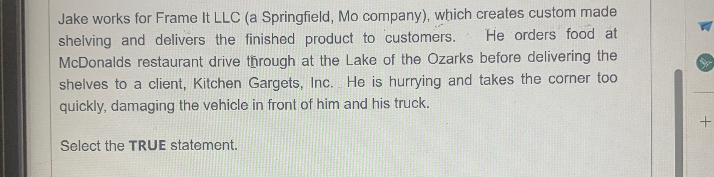 Solved Jake works for Frame It LLC (a Springfield, Mo | Chegg.com