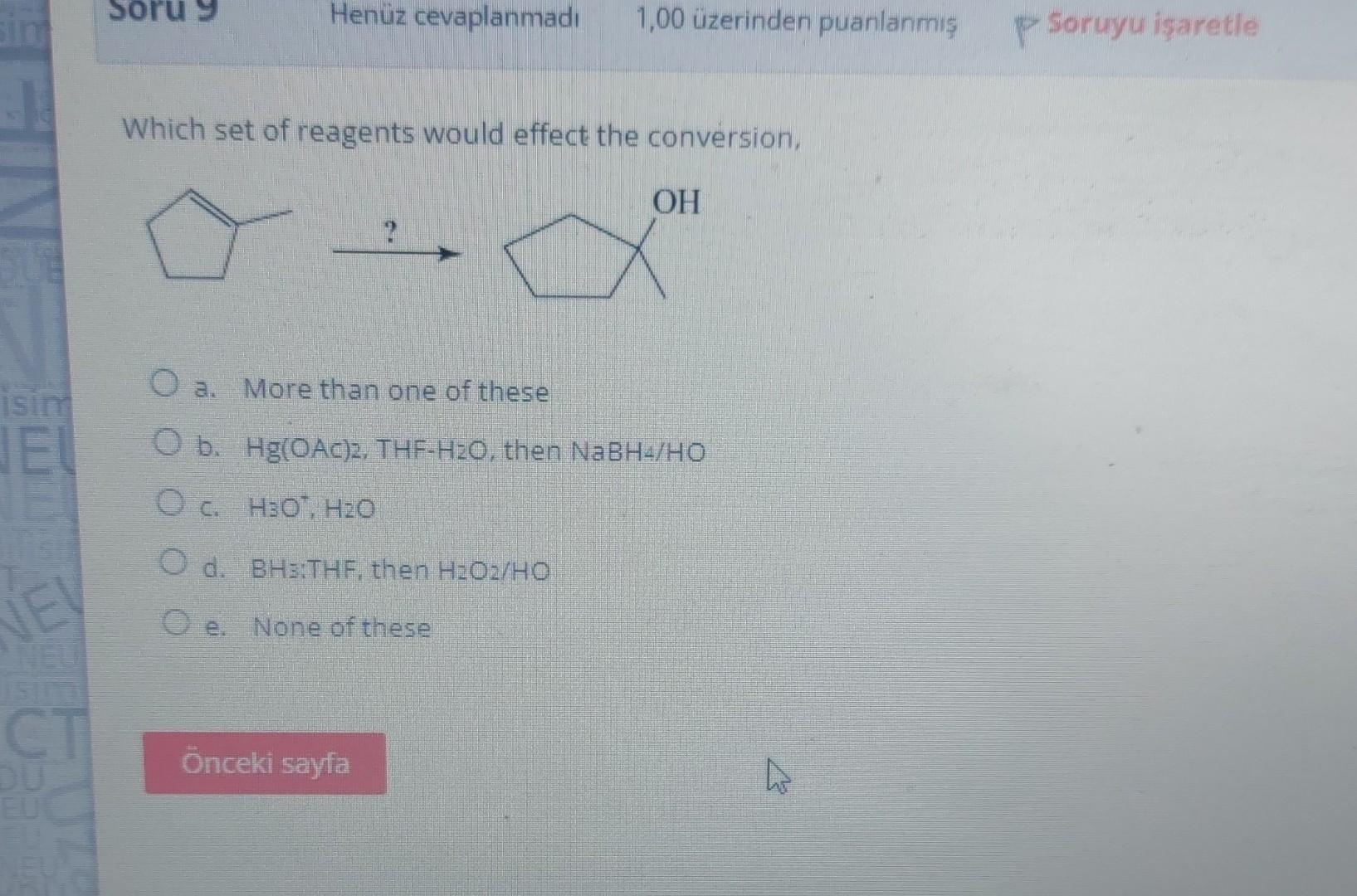 Solved Which set of reagents would effect the conversion, a. | Chegg.com
