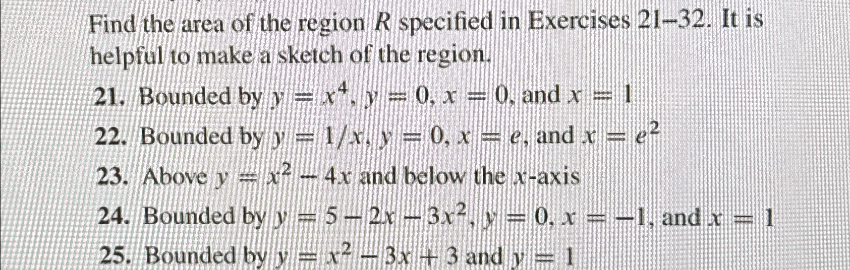 Solved Find the area of the region R ﻿ Bounded by y=x2-3x+3 | Chegg.com