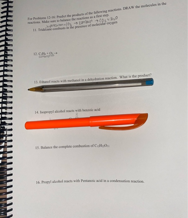 Solved Module 3 Homework For Problems 1-5: Draw the organic | Chegg.com