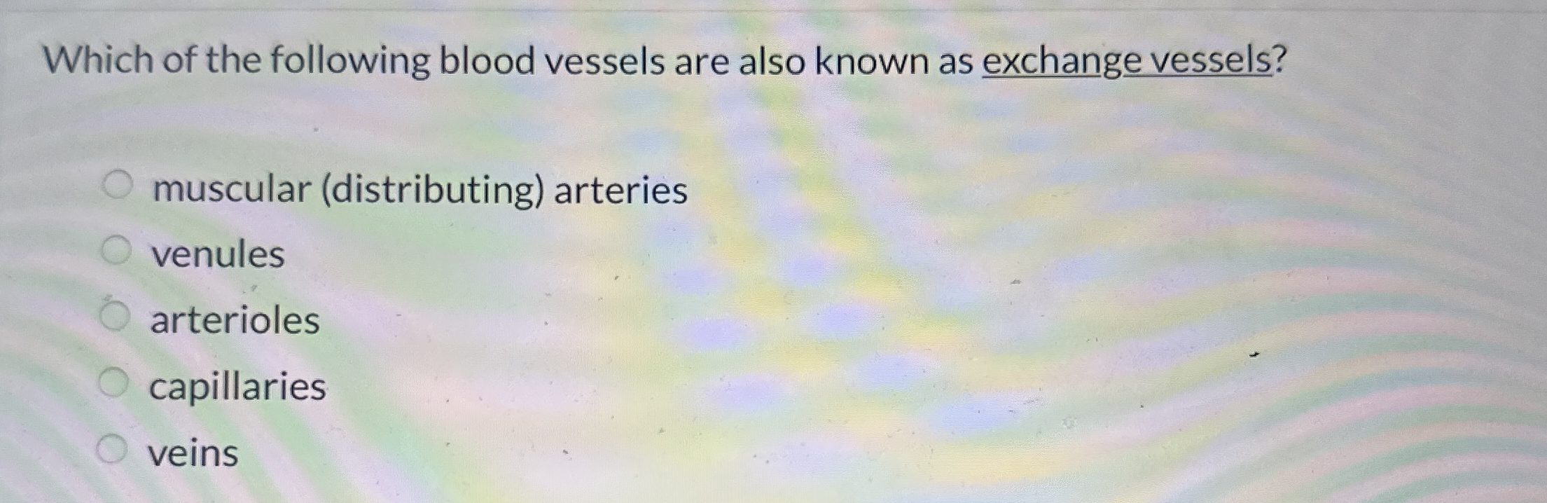 High Quality SOLUTION Which of the following blood vessels are also known | Chegg.com
